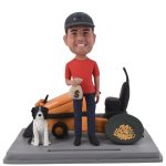 Personalized Bobblehead with tractor - Bbobbler