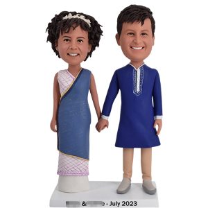 Custom Indian wedding bobbleheads from photo - Bbobbler