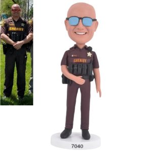 Custom Sheriff Bobblehead Police - Bbobbler