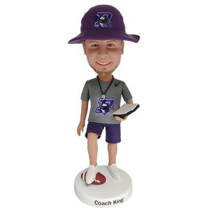 Football Coach Bobbleheads Custom with Logo - Bbobbler