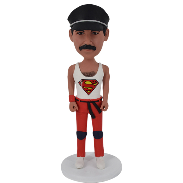 Custom bobble head Rock Star musician Freddie mercury - Bbobbler