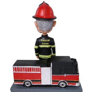 Fireman Custom Bobblehead Before Fire Engine Truck Firefighter - Bbobbler
