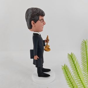 Custom Lawyer Bobble Head holding Scale of Justice Judge - Bbobbler